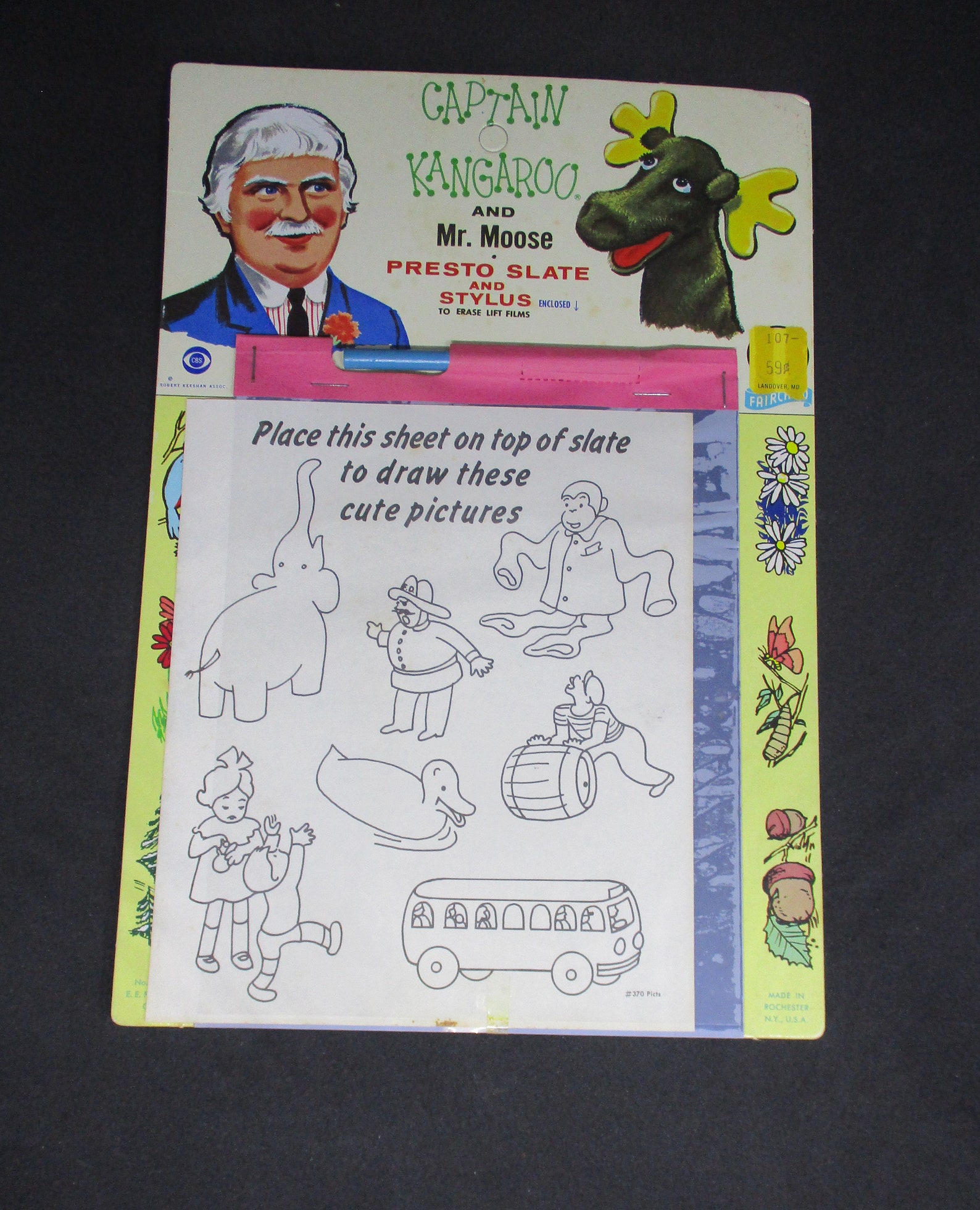 Captain Kangaroo and Mr. Moose Presto Slate - Etsy
