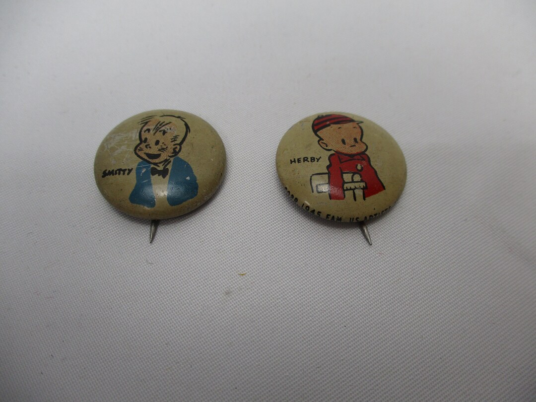 Kellogg's Pep Pins - Herby and Smitty From the Smitty Comics - Etsy