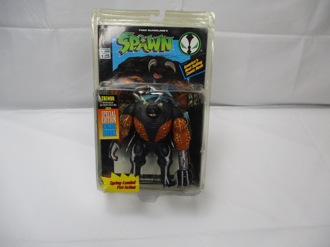 1994 Mcfarlane Toys Spawn "tremor" Figure Featuring a Comic Book With the Packaging - Etsy