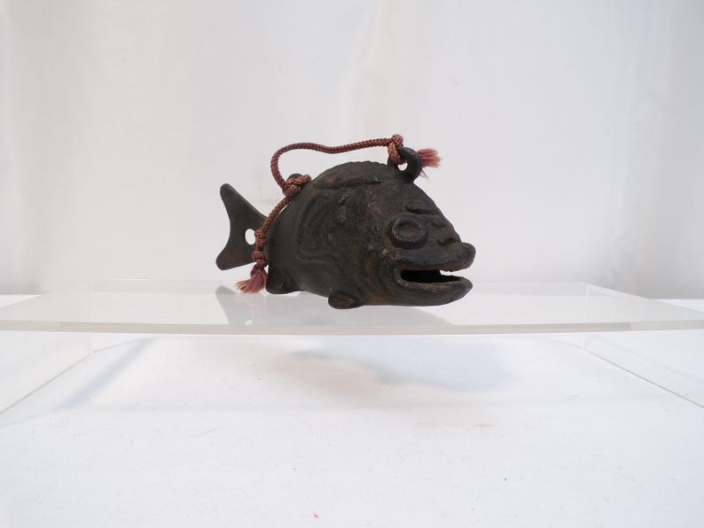 Antique Japanese Cast Iron Koi Fish Bell Gong - Etsy