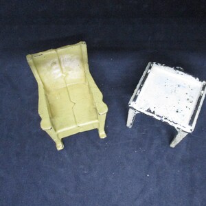 Prewar Cast Iron Toy Rocking Chair and Writing Table (1920s) - Etsy