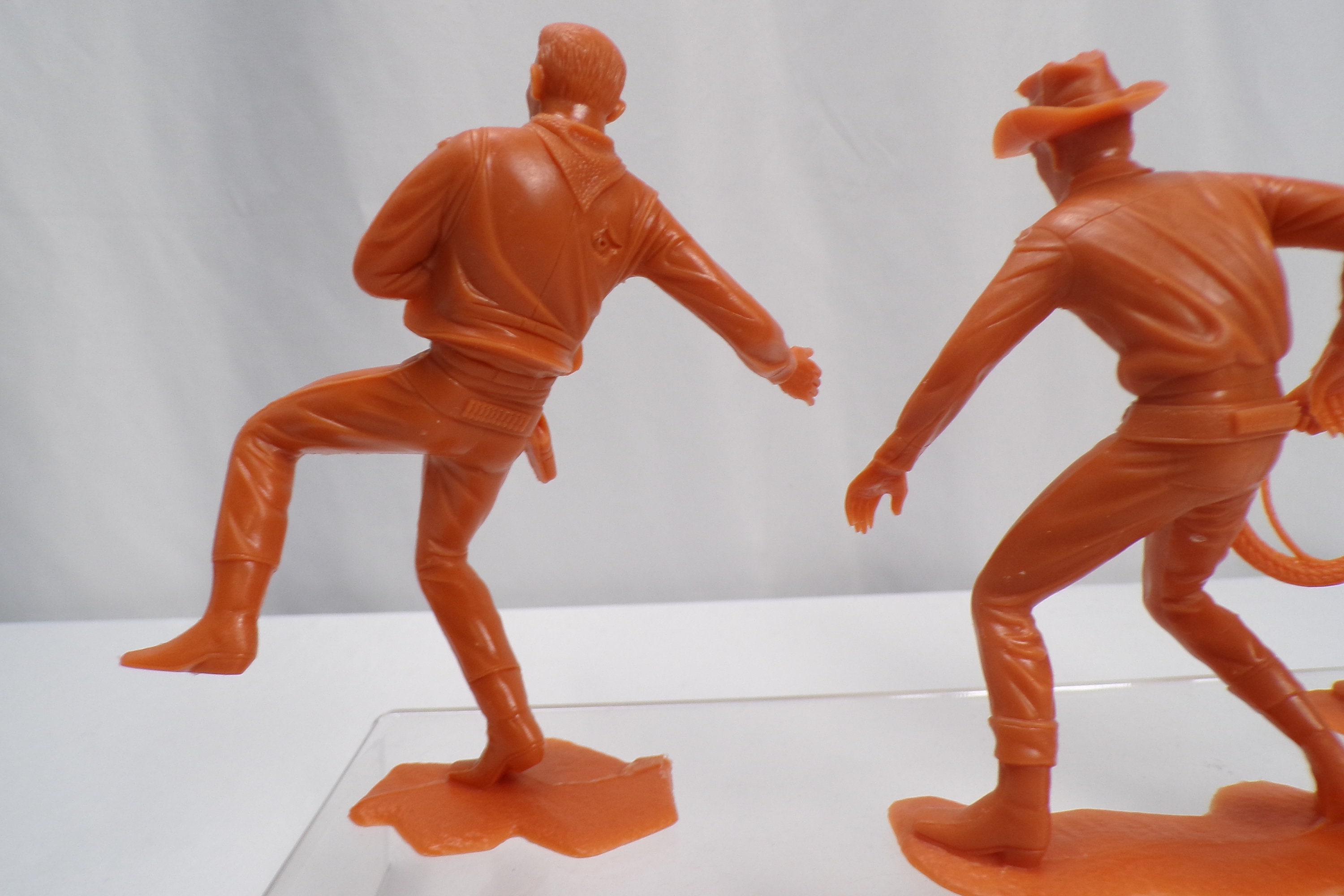 Vintage 1966 Marx Toys Plastic Cowboy Figures - Etsy
