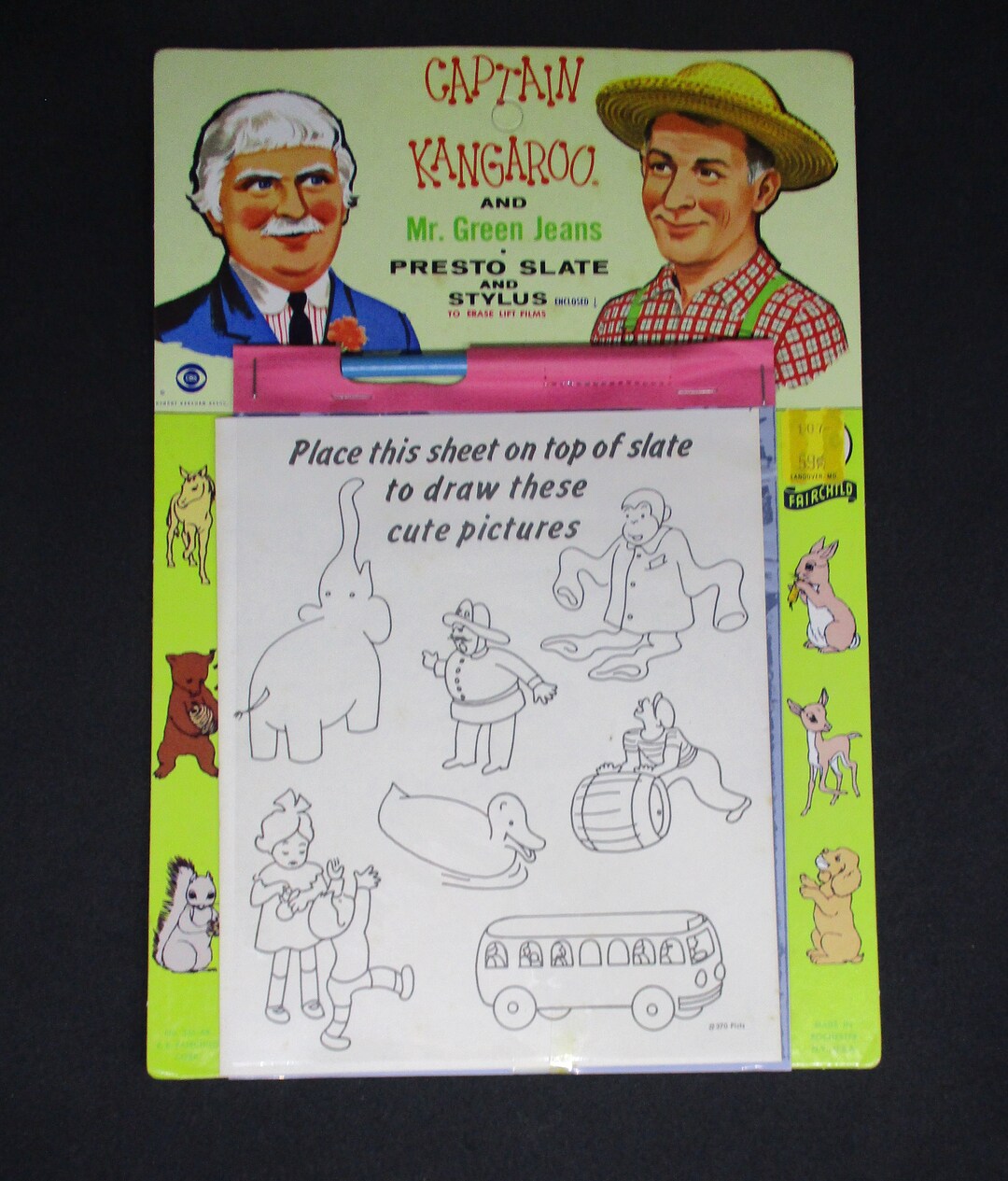 Captain Kangaroo and Mr. Green Jeans Presto Slate (1950s) - Etsy