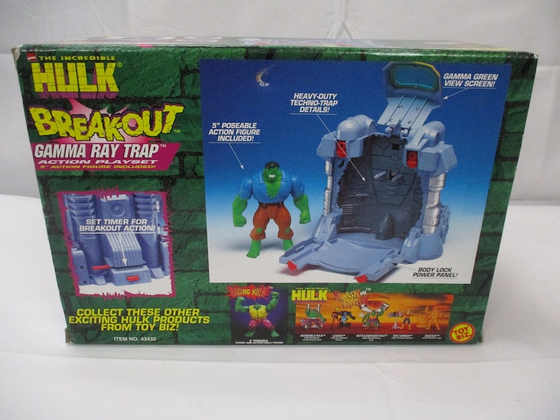 1997 Toy Biz - Marvels the Incredible Hulk Break-out Gamma Ray Trap ...