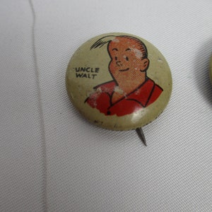 Kellogg's Pep Pins - Uncle Walt, Skeezix, Uncle Avery, and Nina From ...