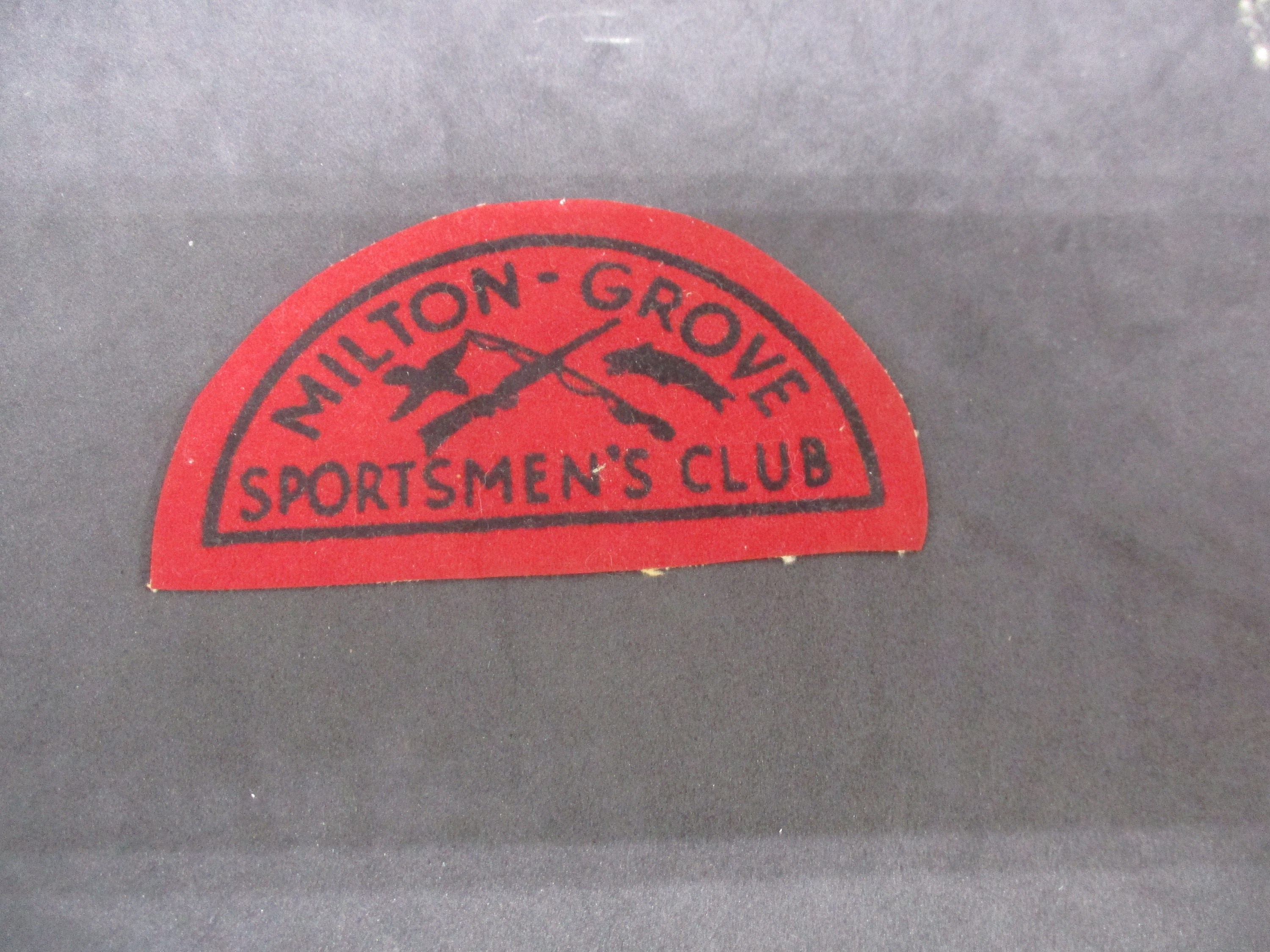 Vintage Milton-grove Sportsman Club Felt Patch - Etsy
