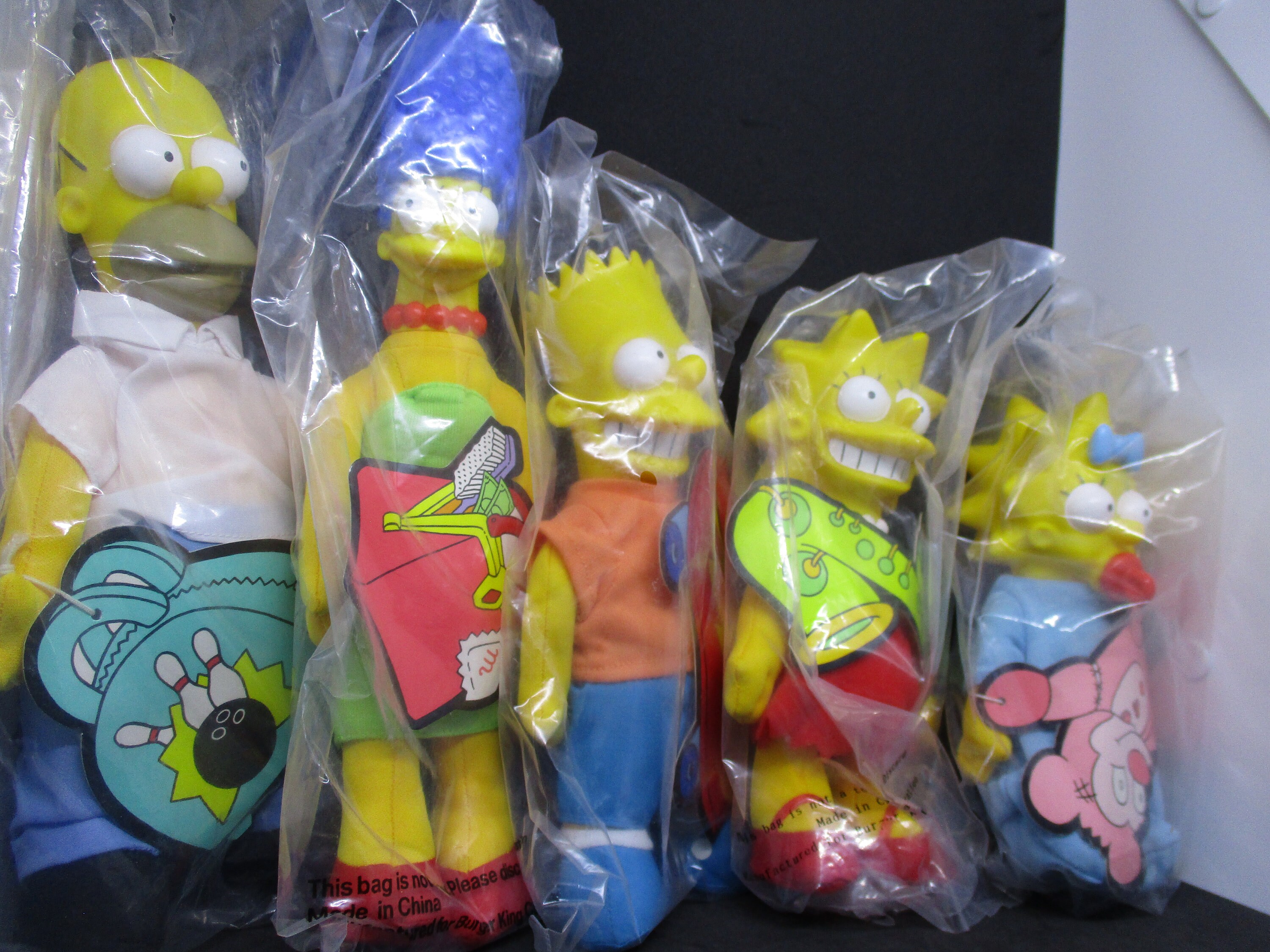 1990 Burger King the Simpsons Collectible Plush With Rubber Heads - Etsy