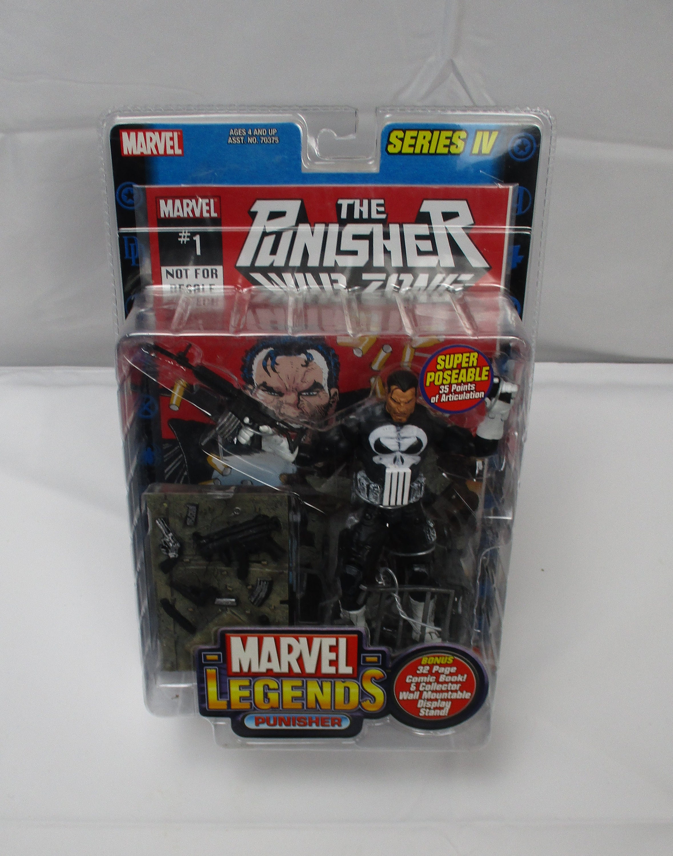 2003 Toy Biz Series IV Marvel Legends punisher Super Posable Action ...