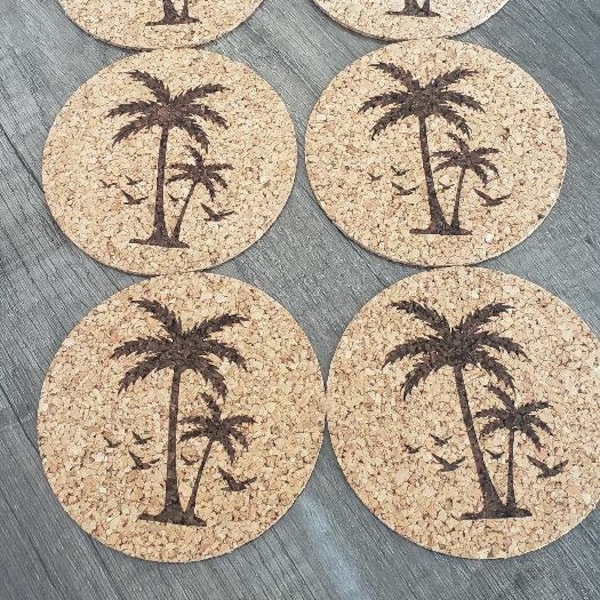 Palm Leaf Coaster - Etsy