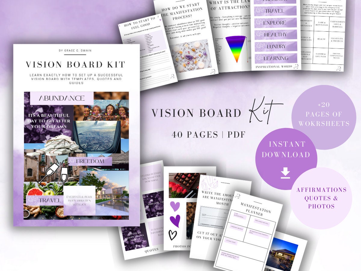 The Ultimate Vision Board Kit | the Complete Vision Board Kit | Goal ...