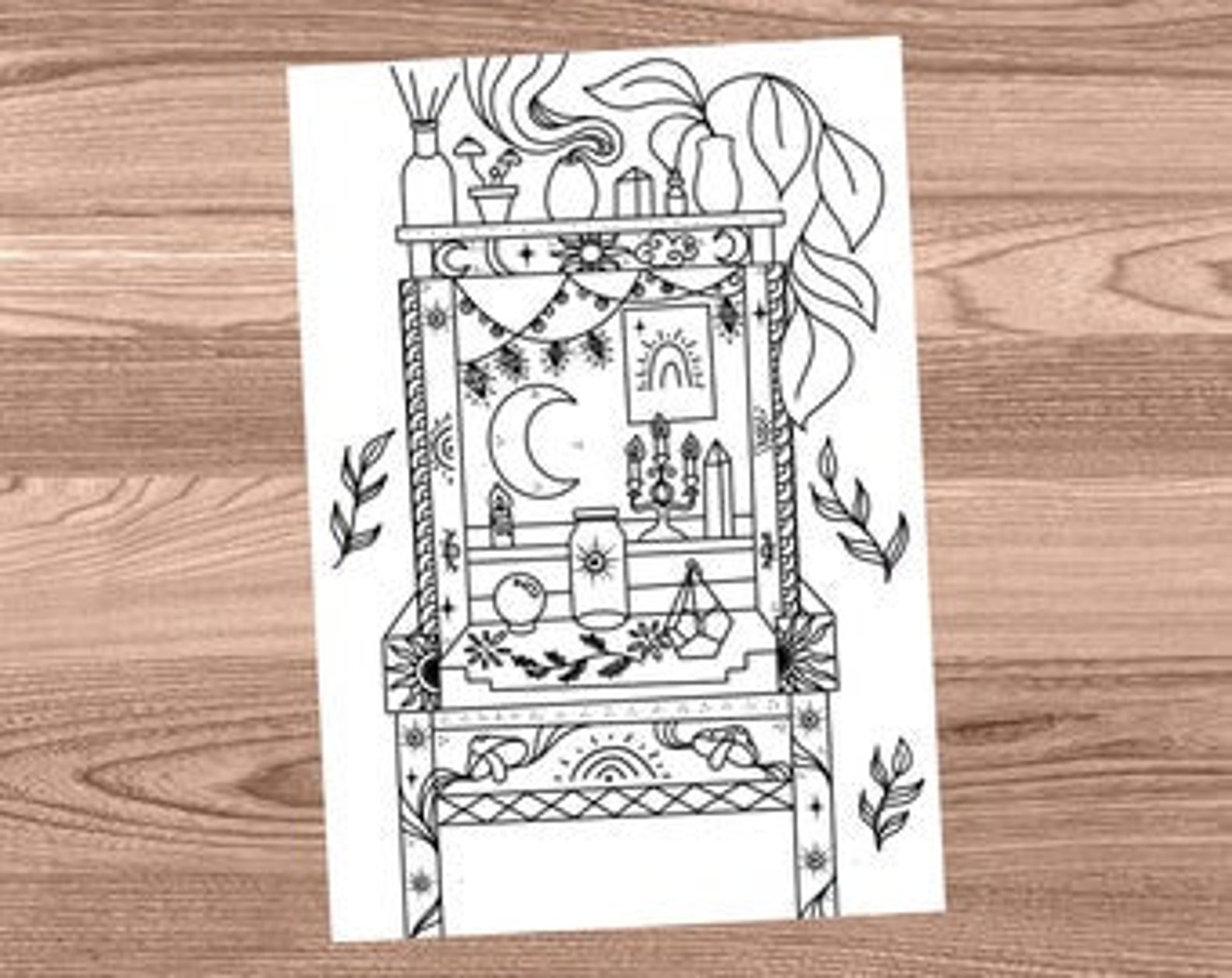 Colouring Page Bundle | Magical Coloring Page | Spiritual Coloring Page ...