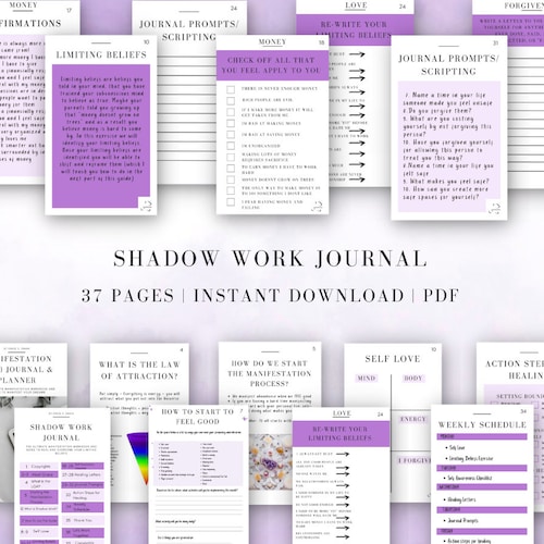 120 Shadow Work Journal Prompts Inner Child Shadow Work Self - Etsy