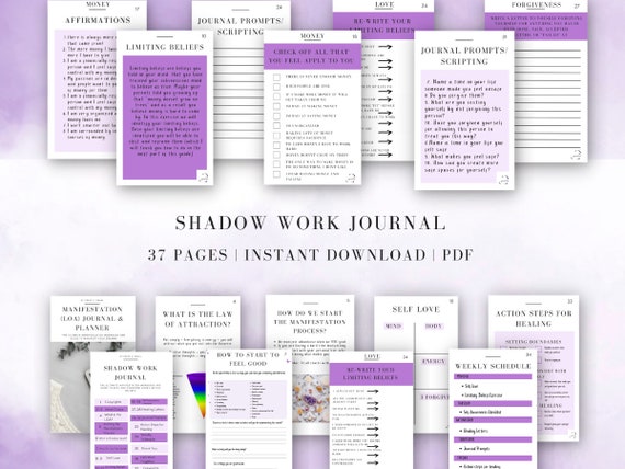Shadow Work Journal Shadow Work Journal Prompts Book of | Etsy