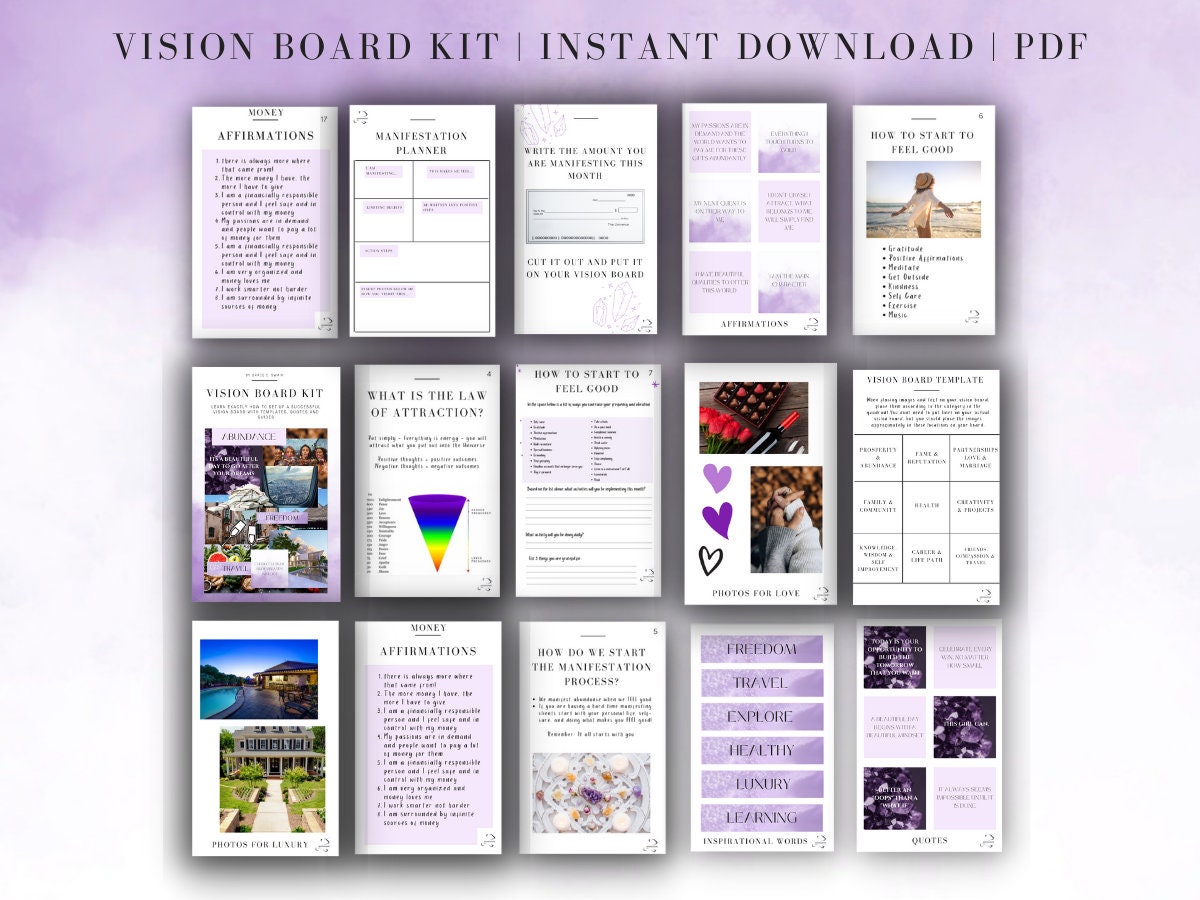 The Ultimate Vision Board Kit | the Complete Vision Board Kit | Goal ...