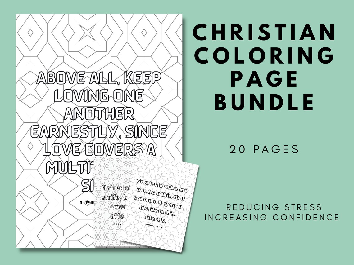 Printable Christian Coloring Pages for Adults 20 Bible Verses About ...
