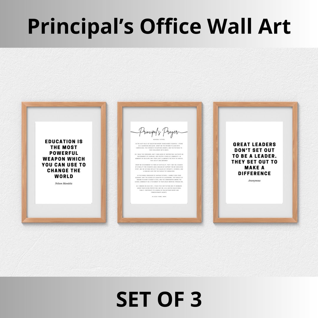 Principal Prayer Wall Art Bundle Printable Christian Principal Office ...