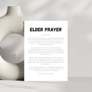 Elder Prayer Wall Art Printable Christian Poster Decor Home or Church ...