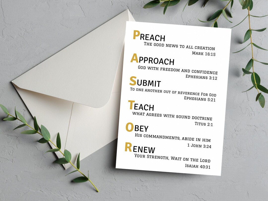 Pastor Appreciation Gift Printable Pastor Appreciation Card the Perfect ...