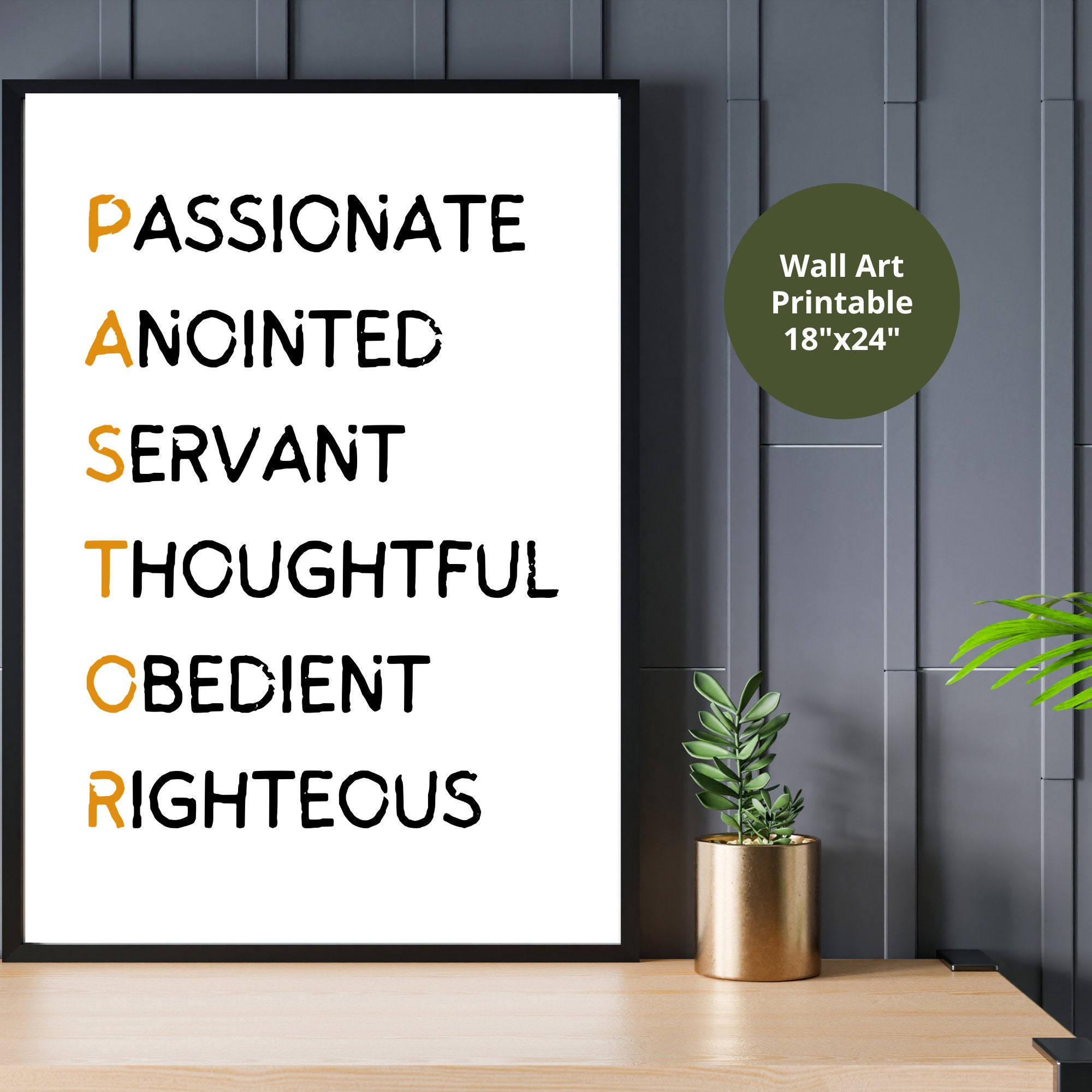 Pastor Definitive Print Minimal Wall Art for Home or Office Best ...
