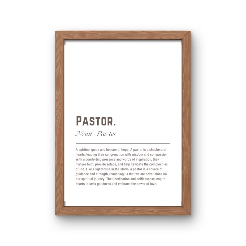Pastor Definition Print - Black & White Minimal Wall Art - Best Pastors ...