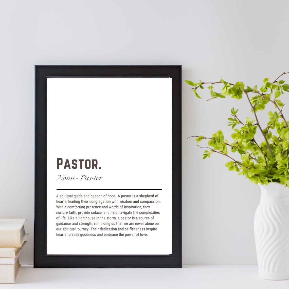Pastor Definition Print - Black & White Minimal Wall Art - Best Pastors ...
