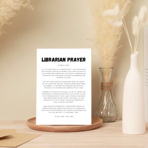 Librarian Gift Printable Librarian Prayer Wall Art Christian Gift ...