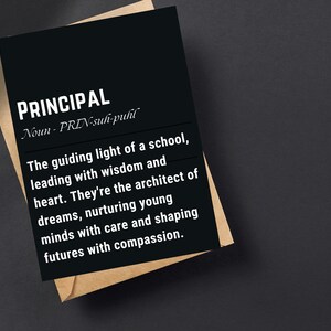 Principal Definition Download Greeting Card Printable Gift Idea ...