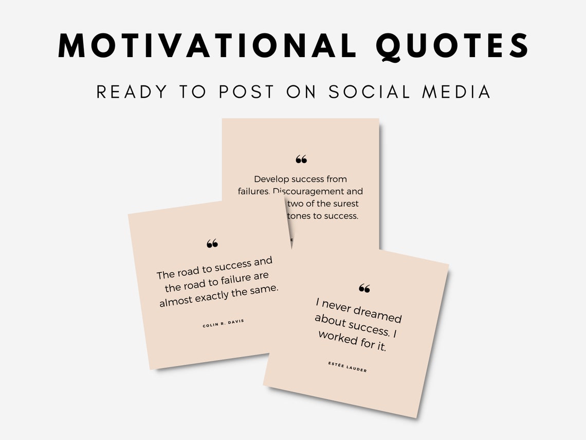 100 Beige Motivational Quotes on Success Minimalist Instagram Post ...