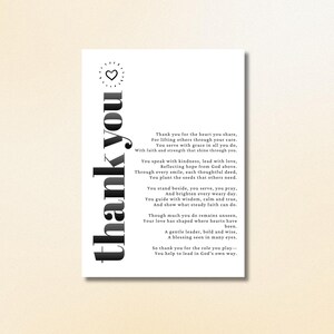 First Lady Thank You Card Printable First Lady Gift Thank You Poem Card ...