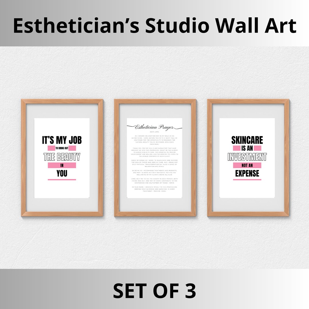 Esthetician Prayer Wall Art Printable Christian Beauty Salon Digital ...