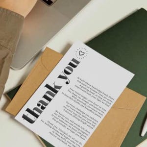 Principal Thank You Poem Printable Greeting Card Digital Download 5x7 ...