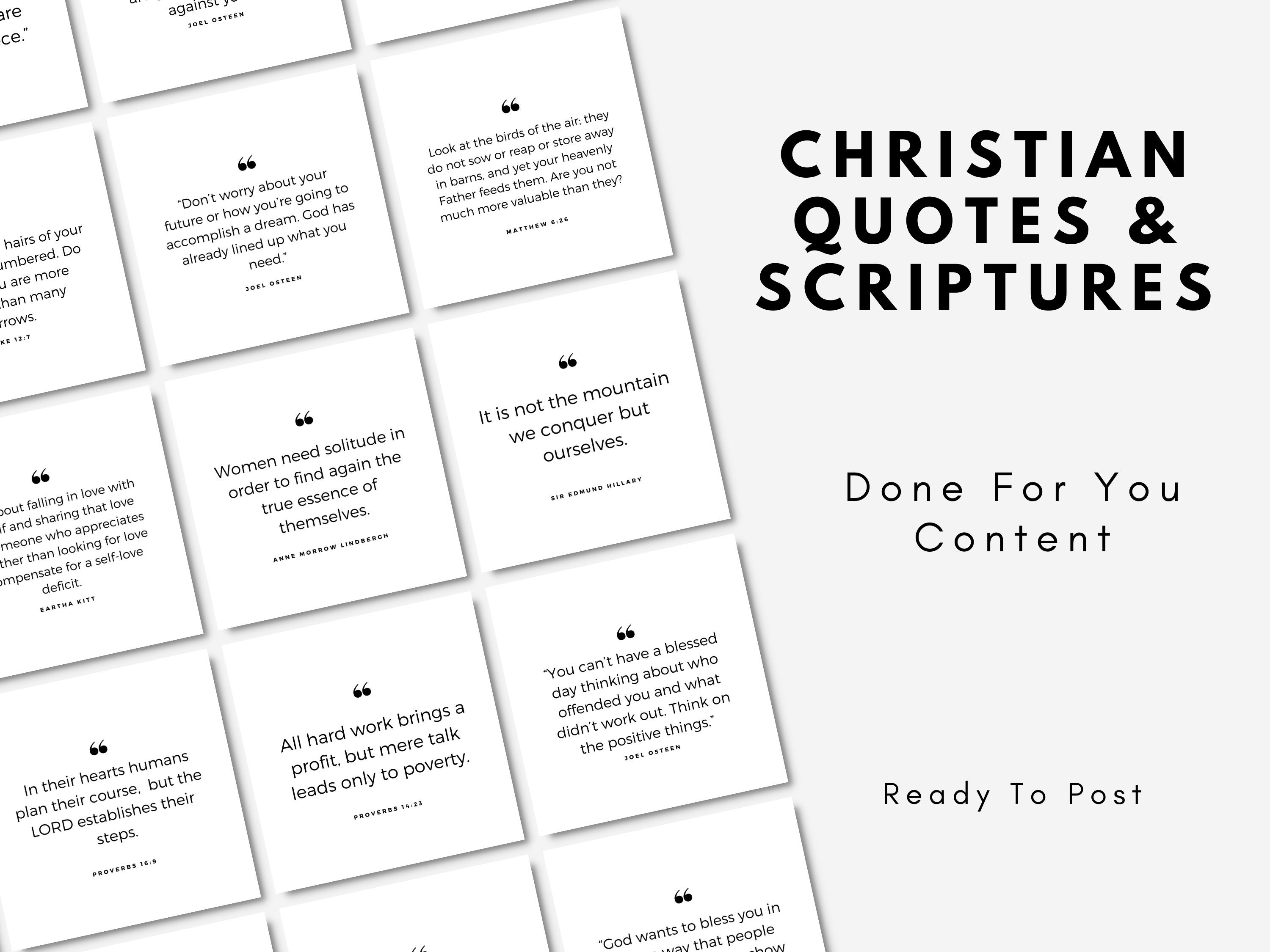 300 Christian Quotes and Scriptures for Social Media, White Bible ...