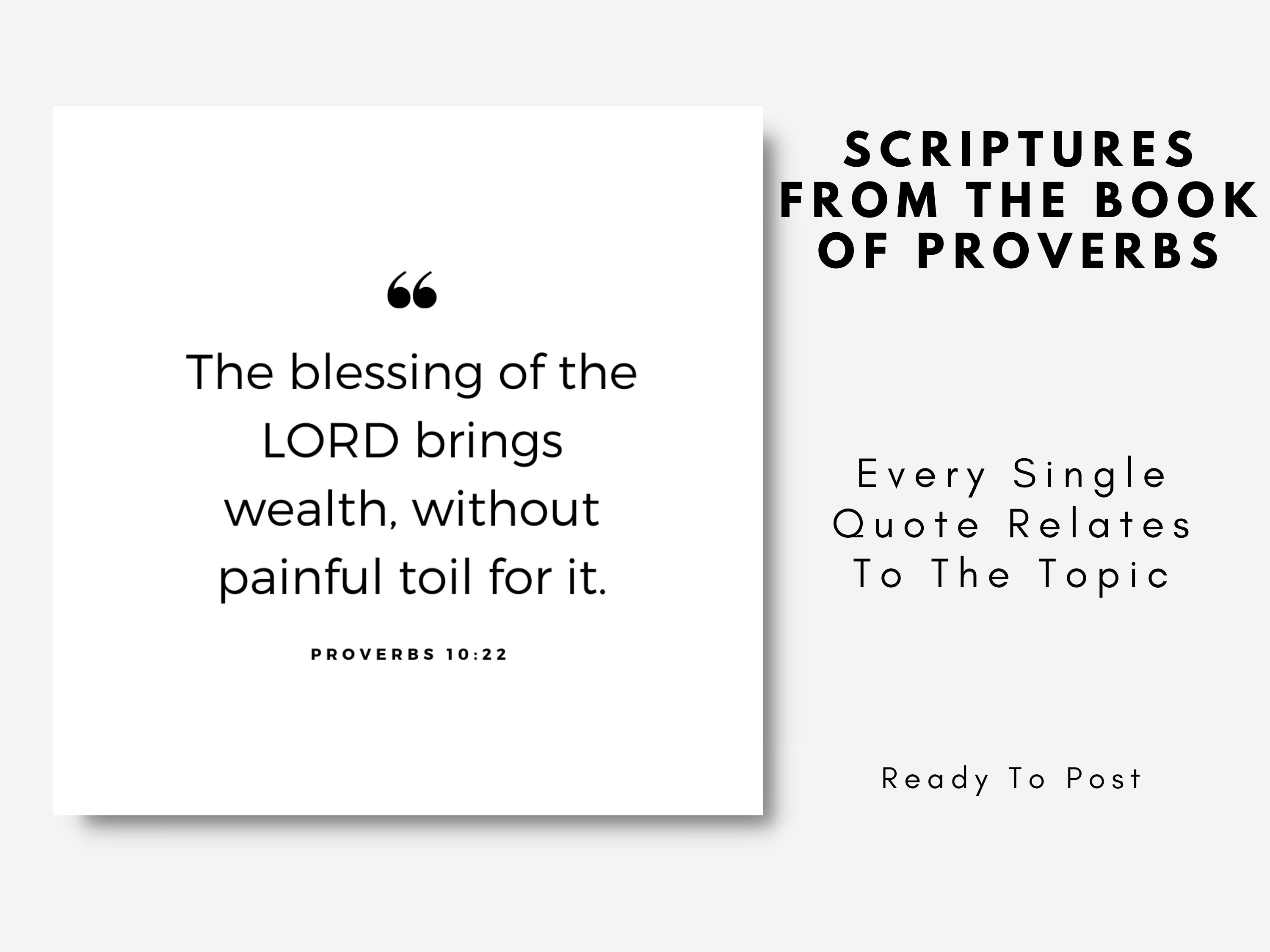 Bible Scriptures From the Book of Proverbs on a White Background Plain ...