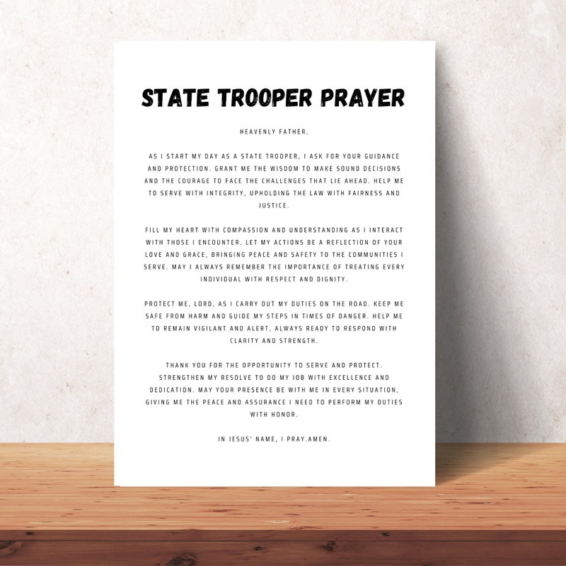 The Commanders Prayer - Etsy