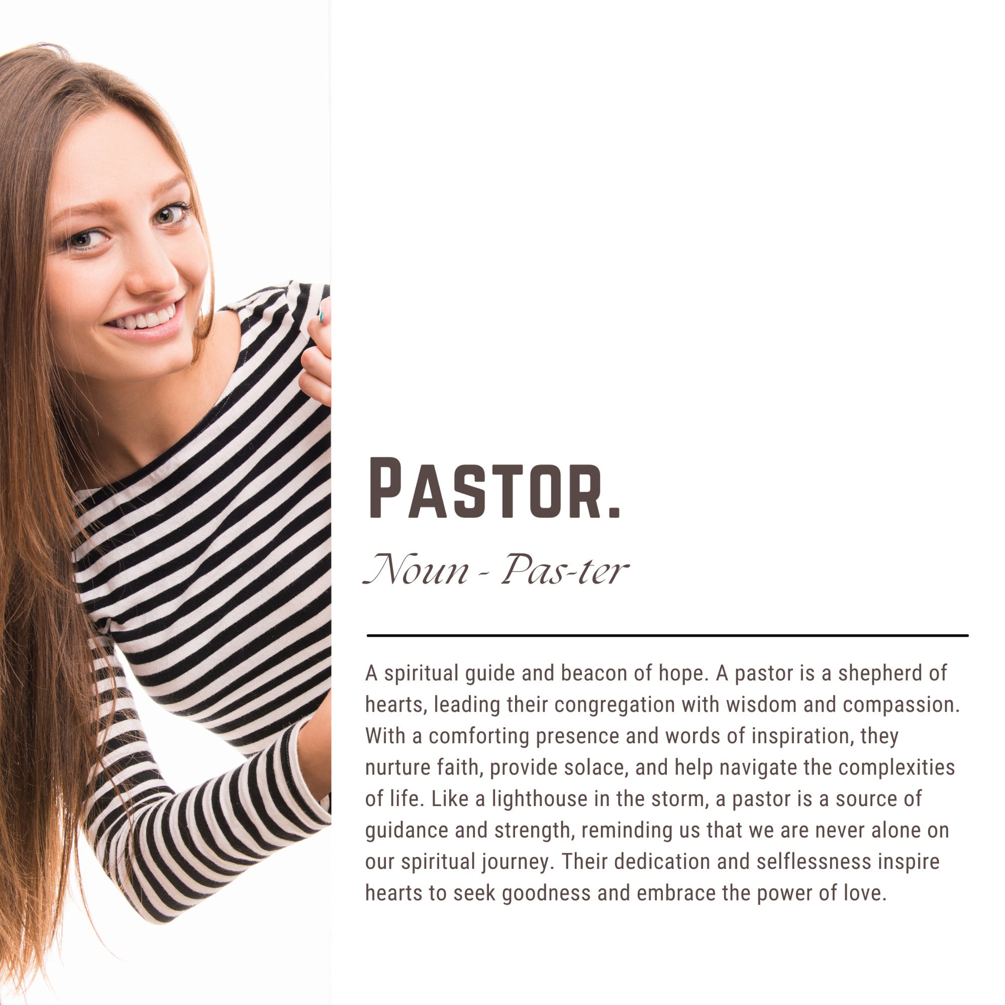 Pastor Definition Print - Black & White Minimal Wall Art - Best Pastors ...