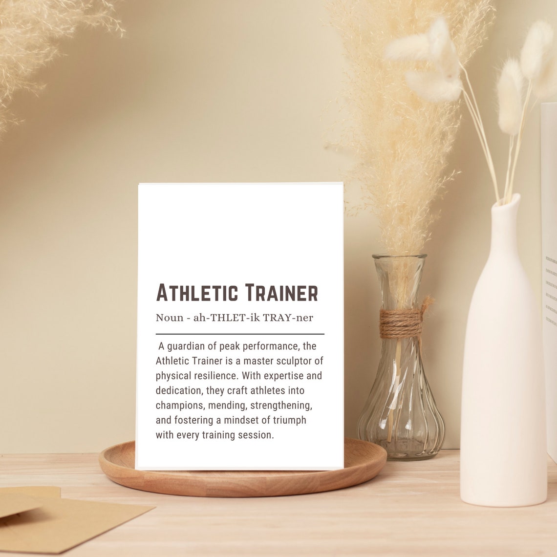 Athletic Trainer Definition Printable Poster Christian Trainer Office ...