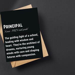 Principal Definition Download Greeting Card Printable Gift Idea ...
