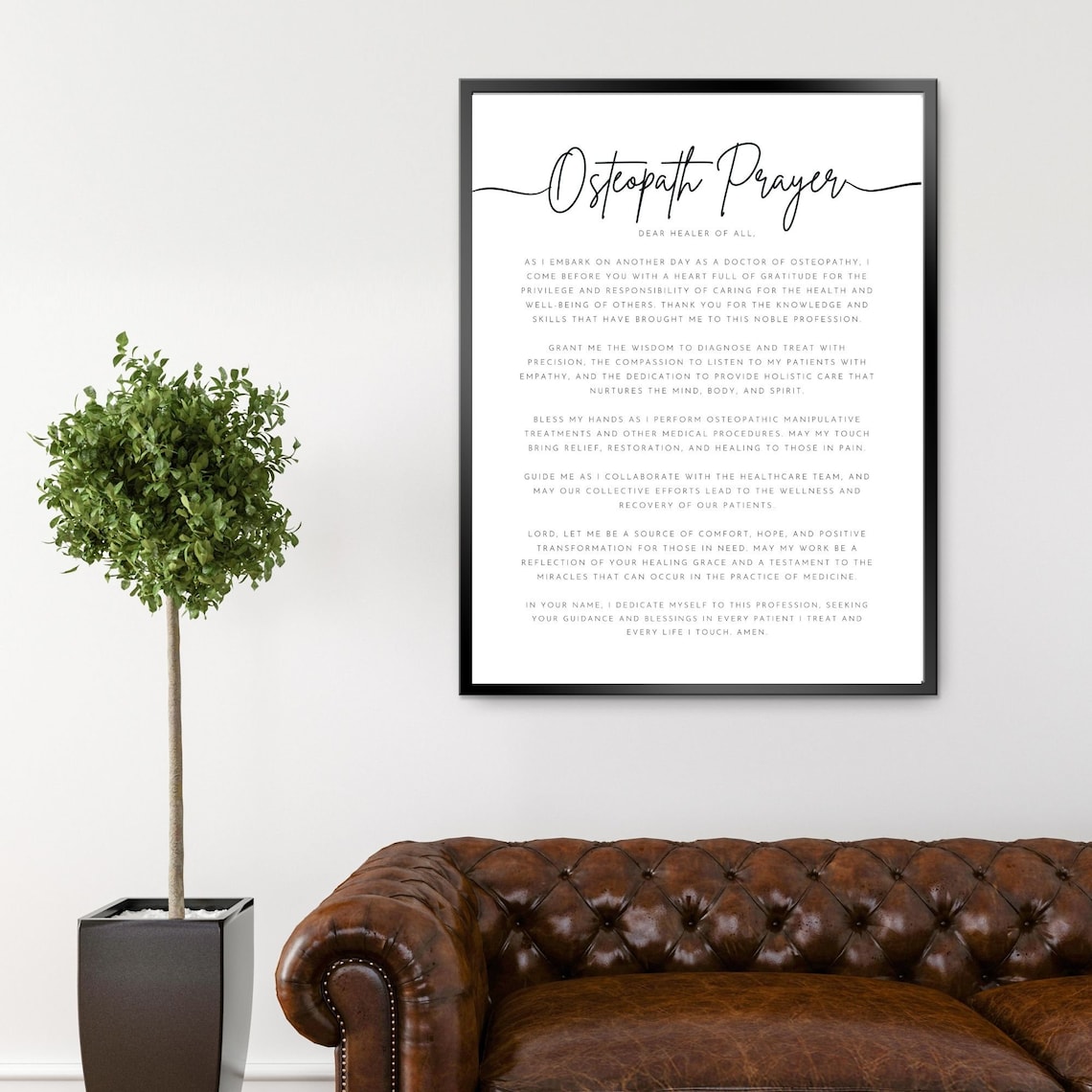 Doctor of Osteopathy Wall Art Printable Prayer Office Decor Digital ...