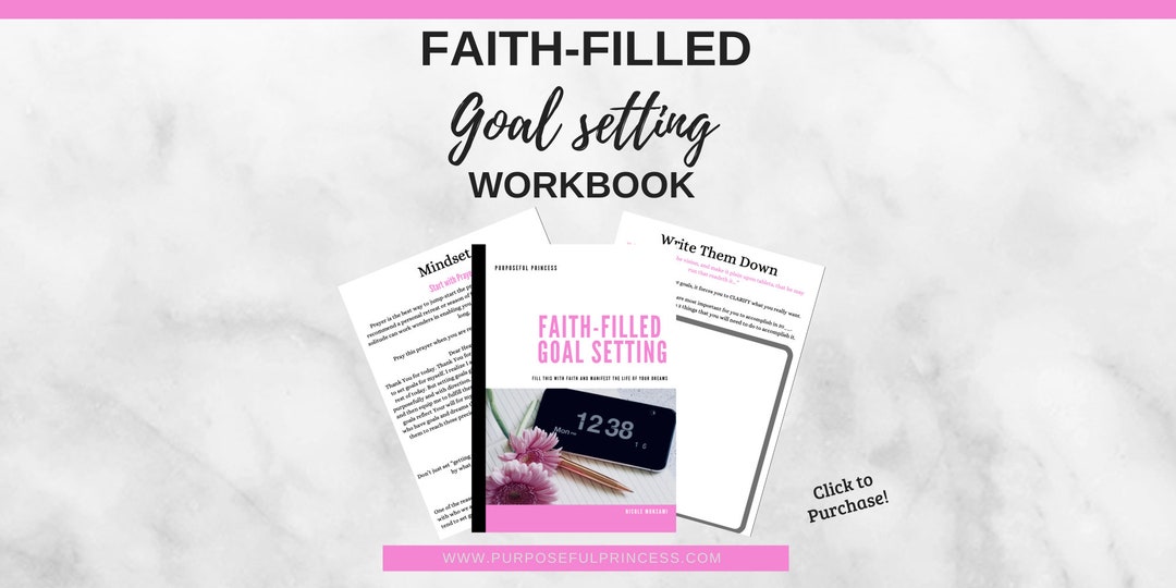 Faith Filled Goal Setting Workbook Faith Goals Christian Goal Setting ...
