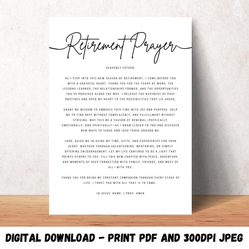 Christian Retirement Art Printable - Etsy