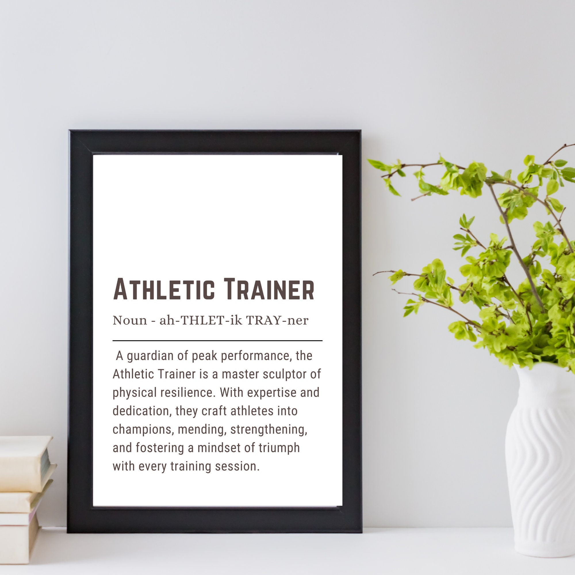 Athletic Trainer Definition Printable Poster Christian Trainer Office ...