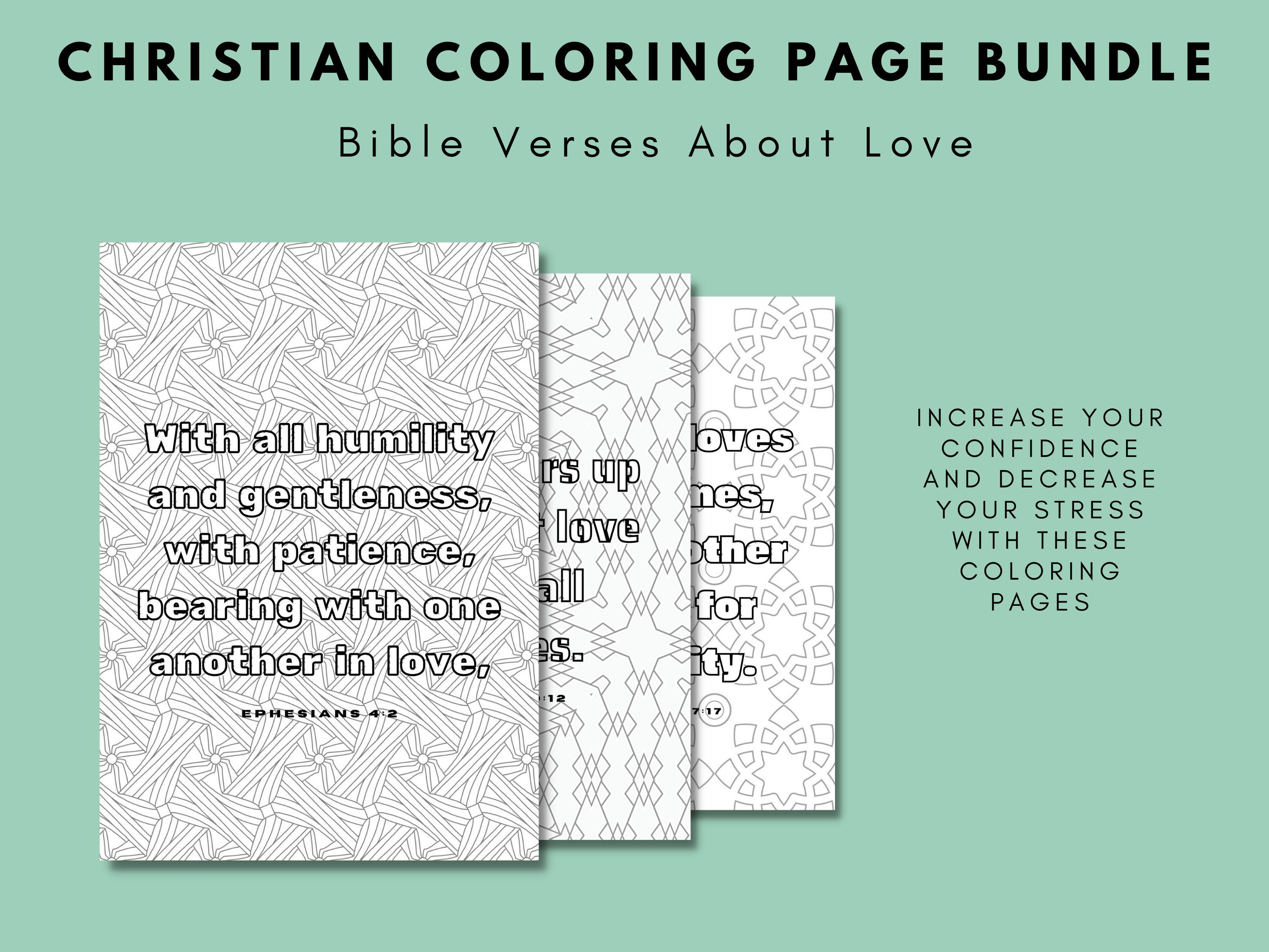 Printable Christian Coloring Pages for Adults 20 Bible Verses About ...