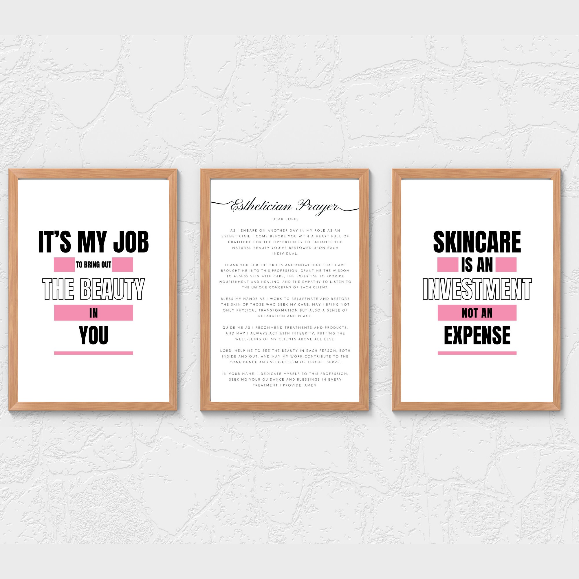 Esthetician Prayer Wall Art Printable Christian Beauty Salon Digital ...