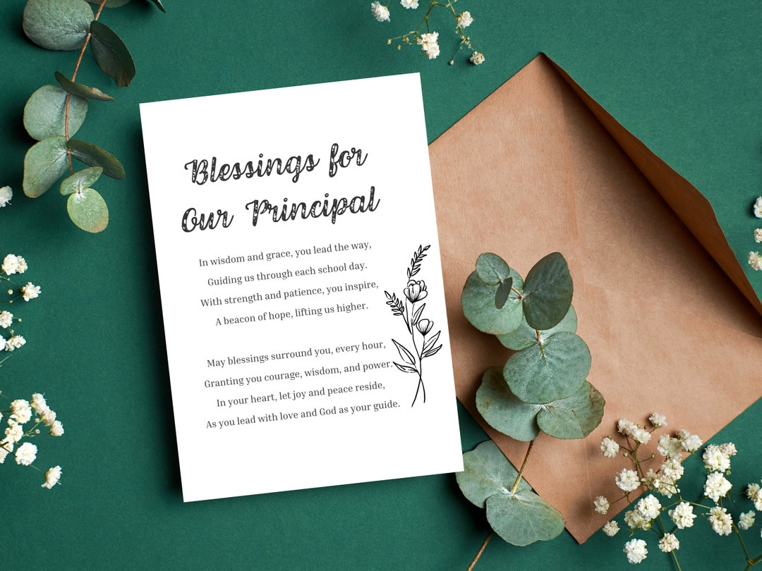 Principal Printable Greeting Card Printable Principal Gift Appreciation ...