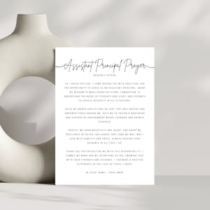 Assistant Principal Prayer Wall Art Printable Christian Assistant ...
