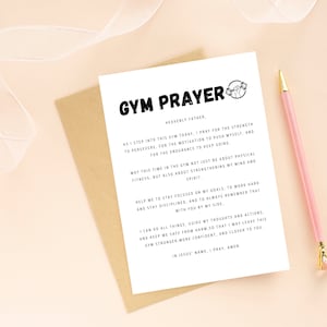 Gym Studio Prayer Wall Art Printable Christian Home or Office Decor ...