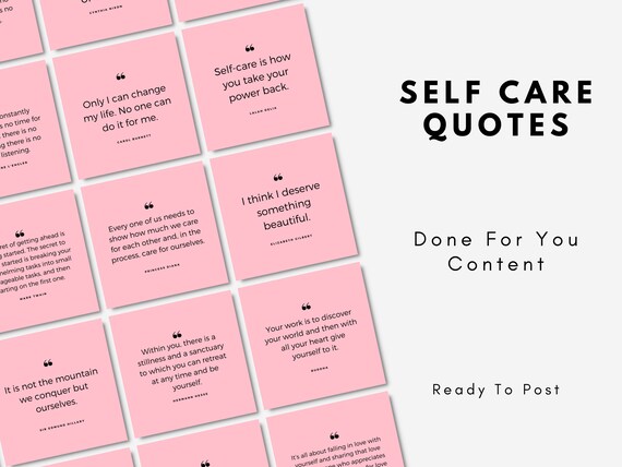 Self Care Instagram Posts 100 Motivational Posts for Social - Etsy
