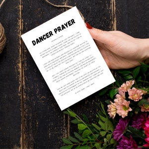 Dancer Prayer Printable Wall Art Prints Studio Decor Christian Poster ...