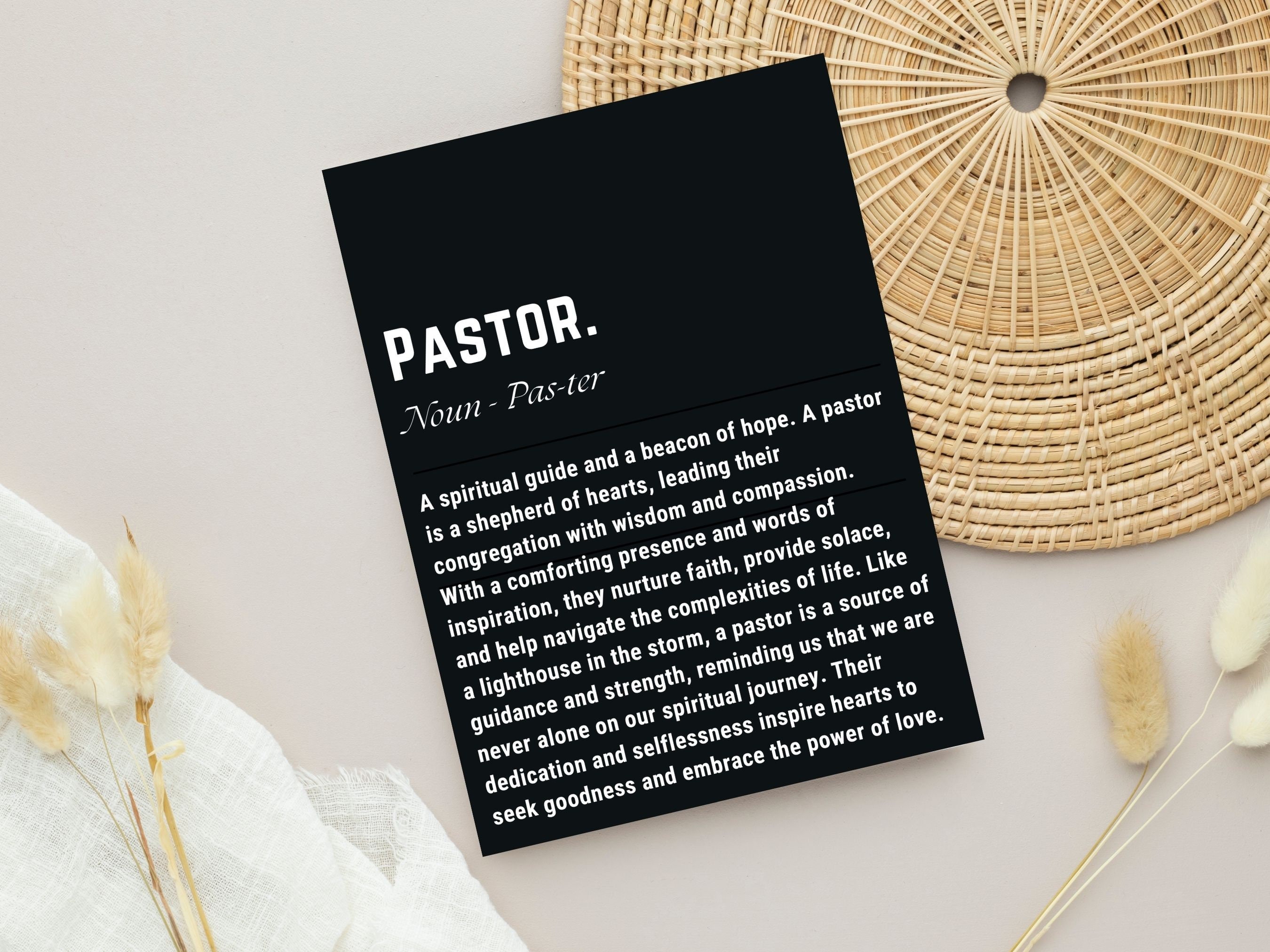 Pastor Definition Download Greeting Car Printable Gift Idea Pastors ...