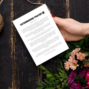 Vet Prayer Wall Art Printable Christian Veterinarian Office Decor ...